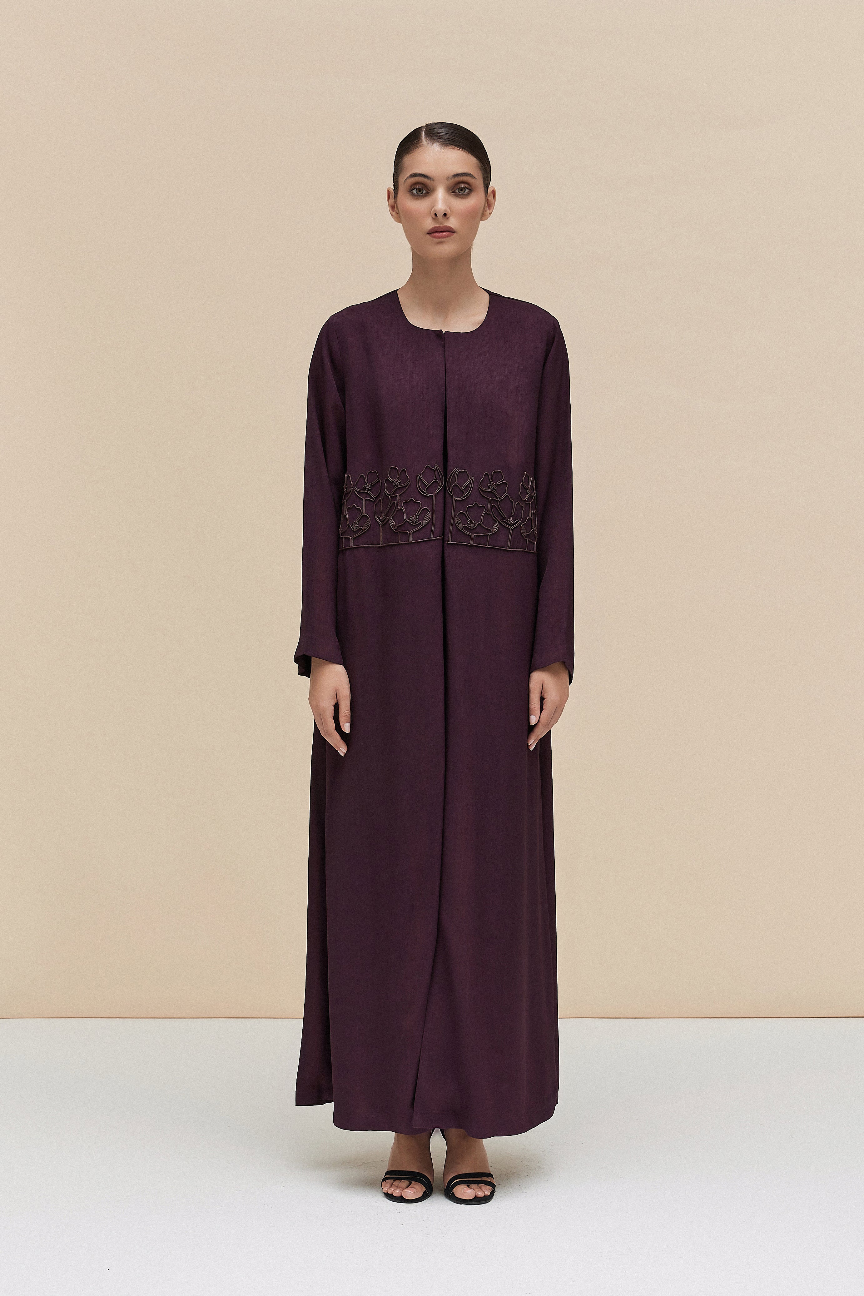 LUCY - VISCOSE BURGUNDY/ LEATHER: CURRANT – wearfold